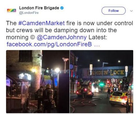 Huge fire rips through Camden Market in London | Reliance Wisdom Digital